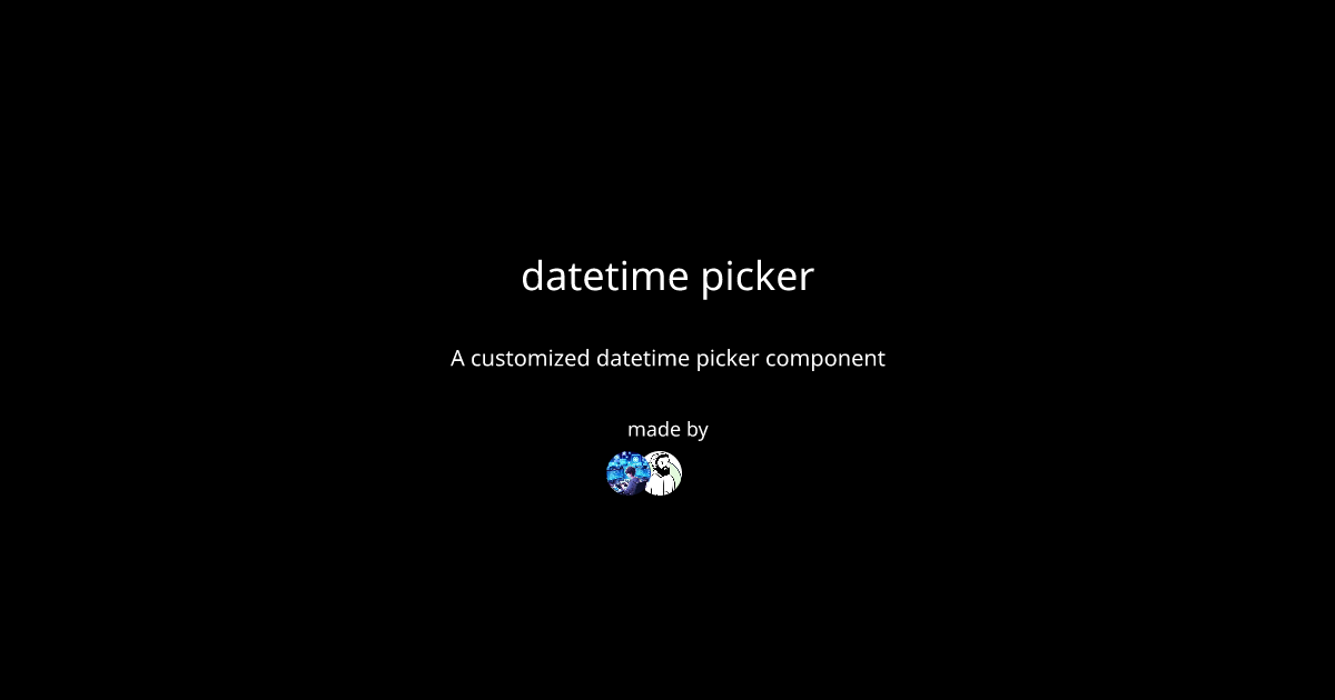datetime picker datetime picker